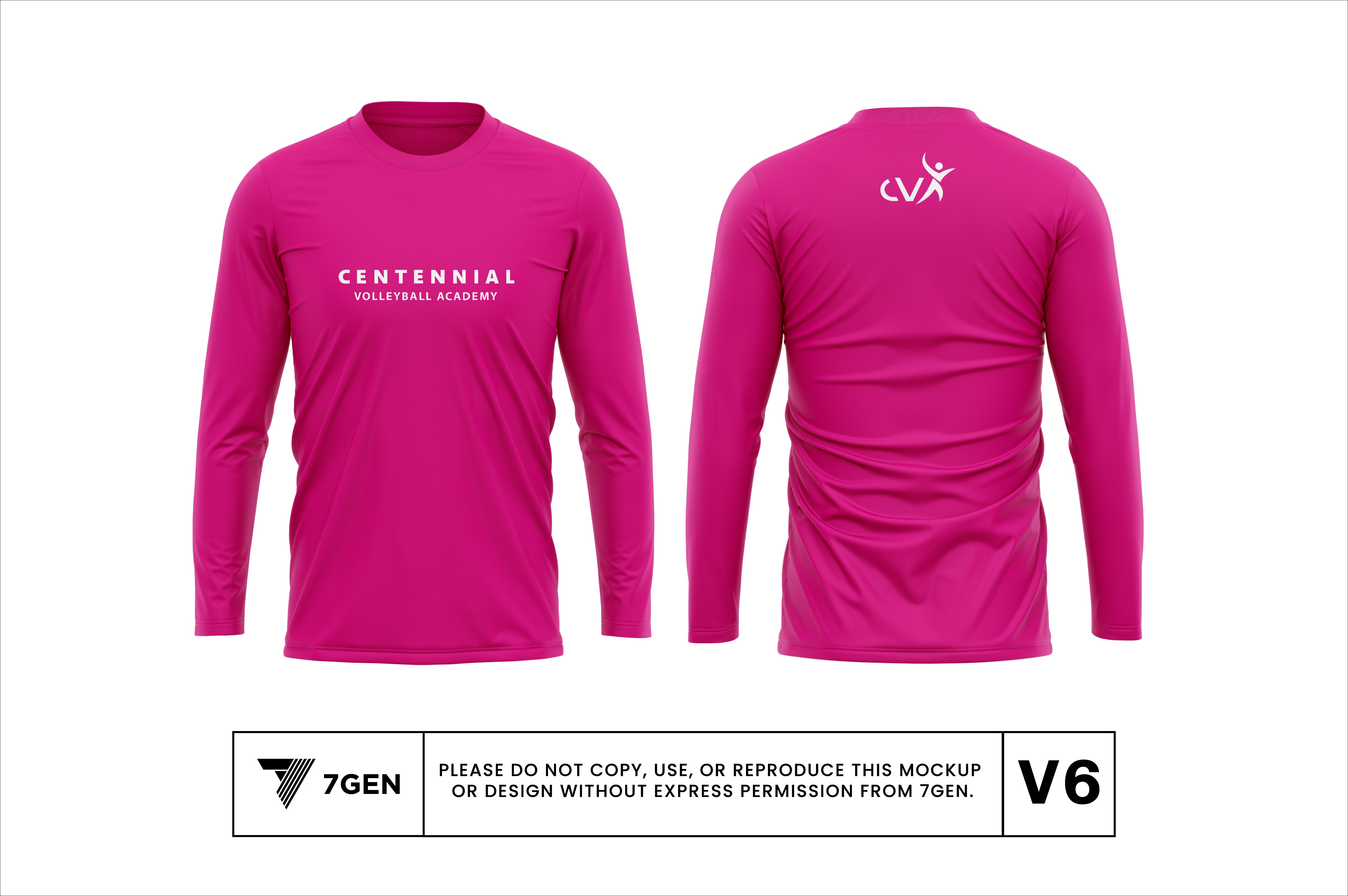 LS Tri Blend Simple Logo Shirt - Pink – 7GEN Clothing